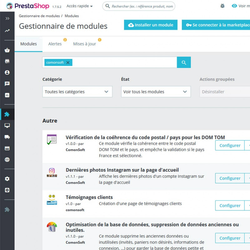 Módulo Prestashop verificación código postal DOM TOM Francia
